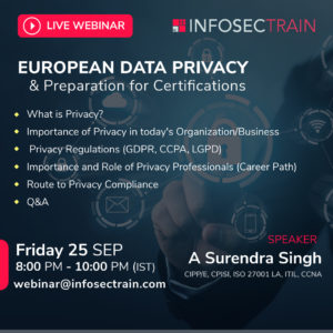Free Webinar - European Data Privacy & Preparation for Certifications ...